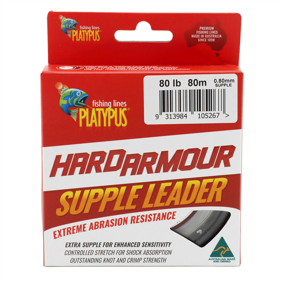 PLATYPUS HARD ARMOUR Supple Mono Leader 80m 80lb $20.99 - PicClick AU